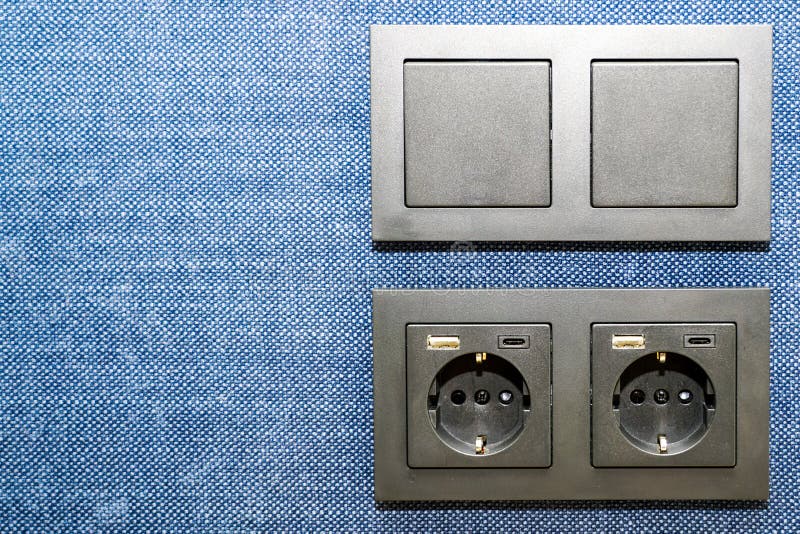 Light Switch, 220V, USB and USB Type C Socket Block Built into ...