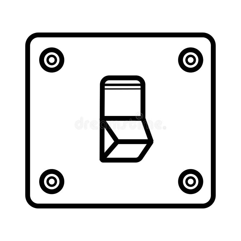 Light switch, vector stock illustration. Illustration of button - 141183100