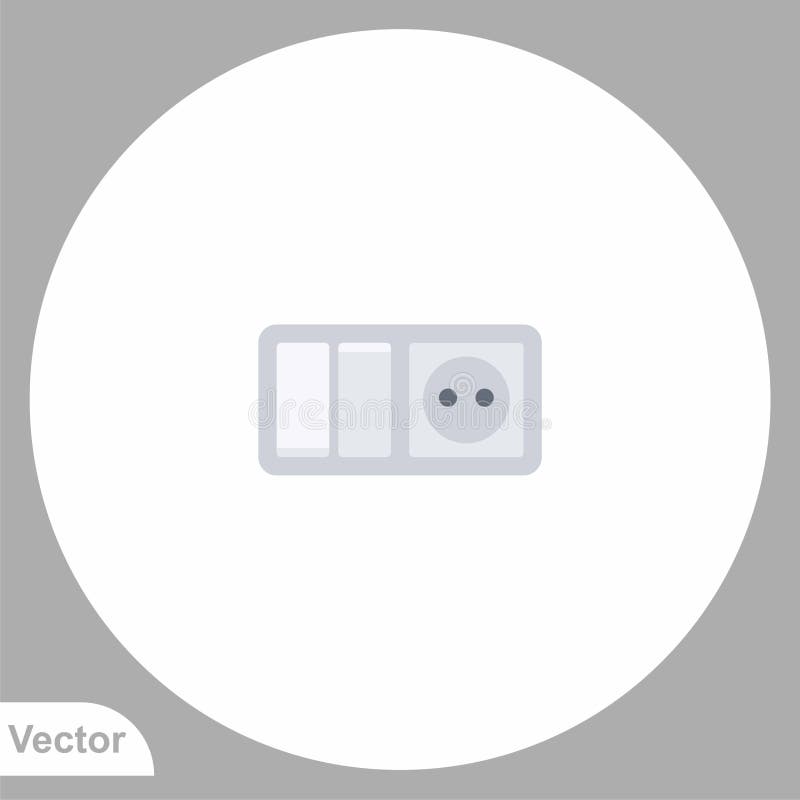 Light Switch Vector Icon Sign Symbol Stock Vector - Illustration of ...