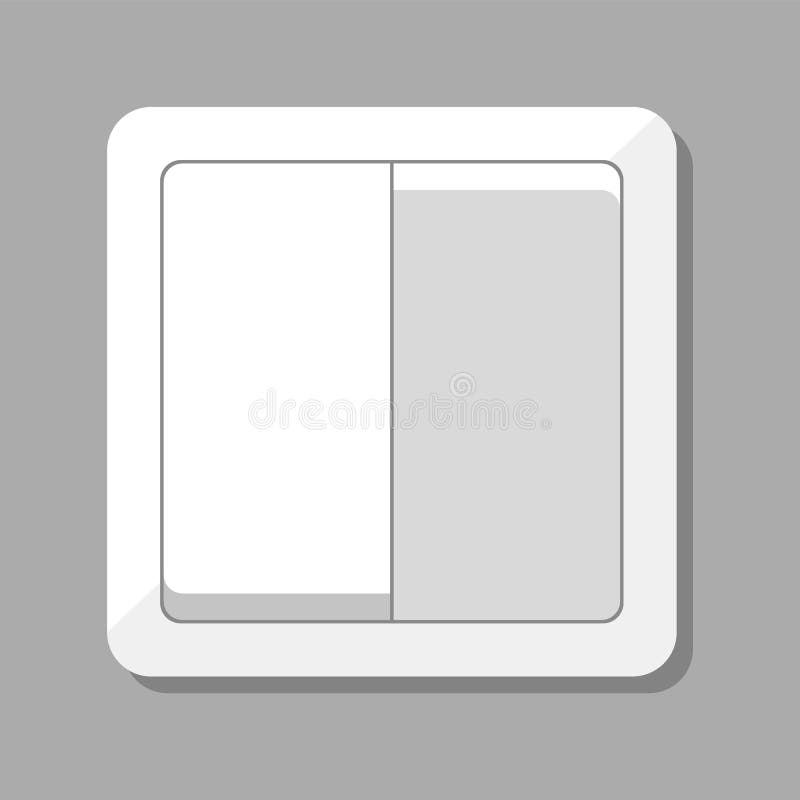 Light Switch Vector Isolated. Plastic Object, Home Element Stock ...
