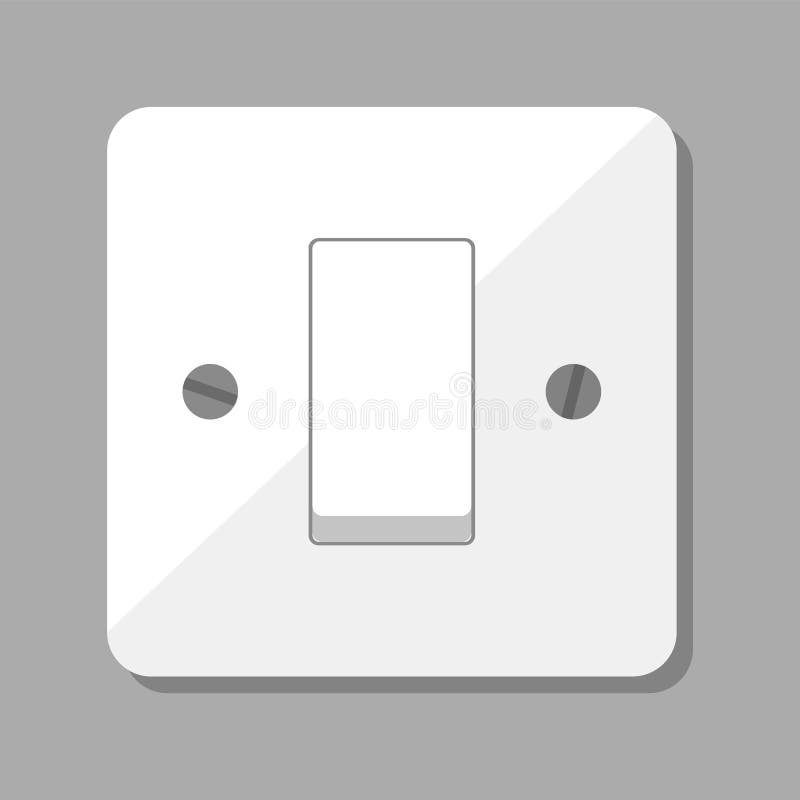 Light Switch Vector Isolated. Plastic Object, Home Element Stock ...