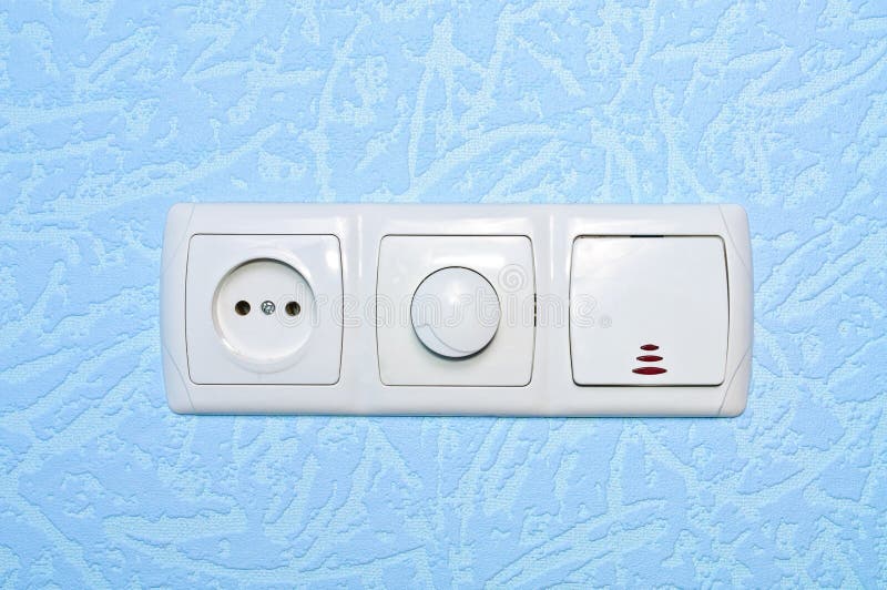Light switch on the wall stock photo. Image of panel - 23264962