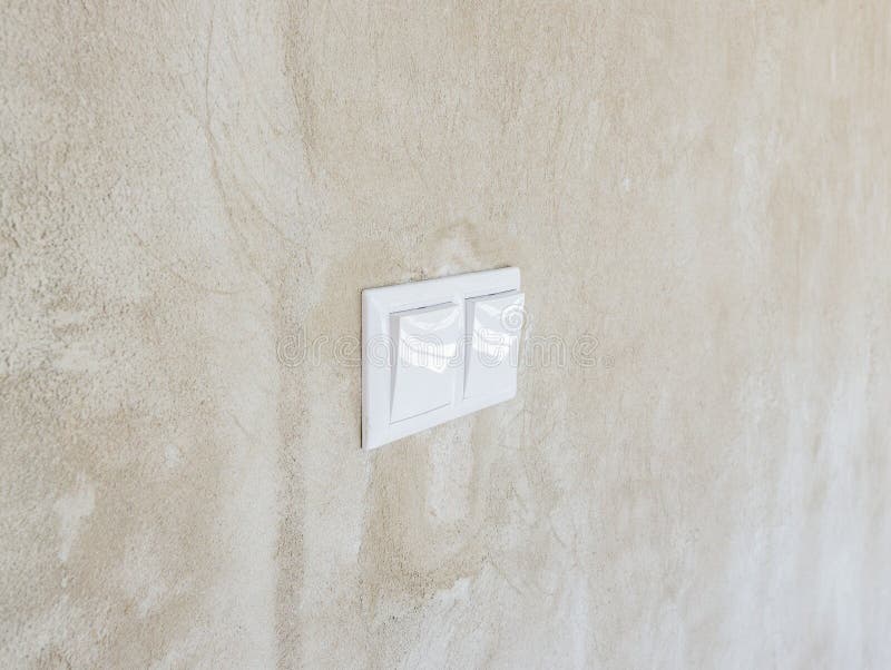 Light Switch on the Wall in the Loft Style in the Apartment or Office ...