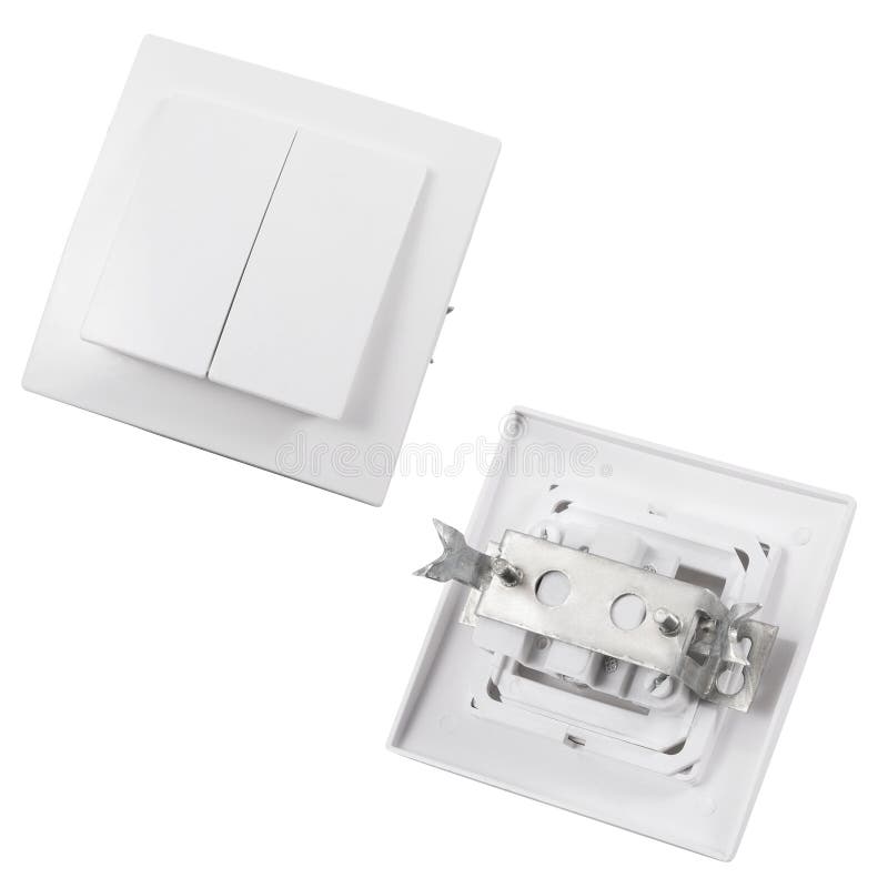 Light Switch on White Background Stock Photo - Image of contemporary ...