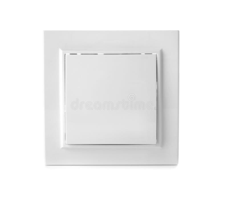 Light Switch On White Background. Stock Image - Image of light ...
