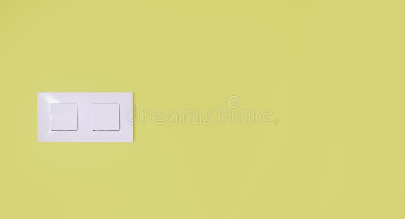 Light Switch on a Yellow Wall Stock Photo - Image of switch, cutout ...