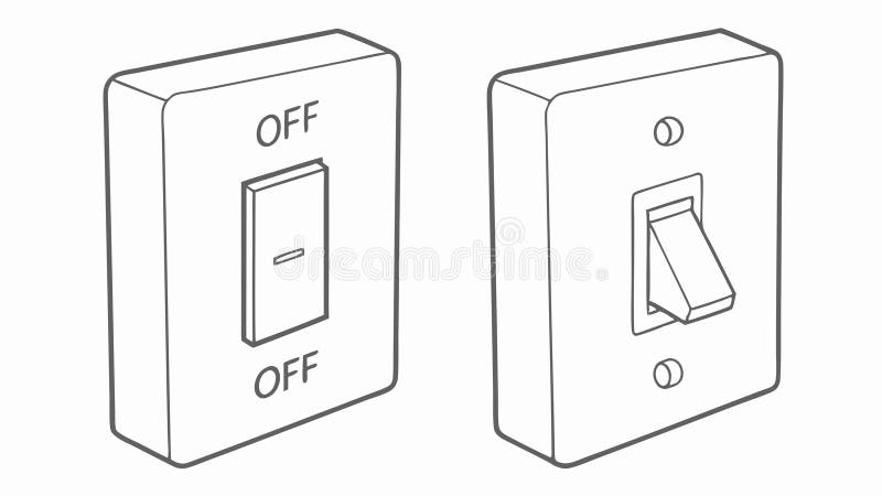 Light Switches Illustration on Off Controls Design, Vector Design ...