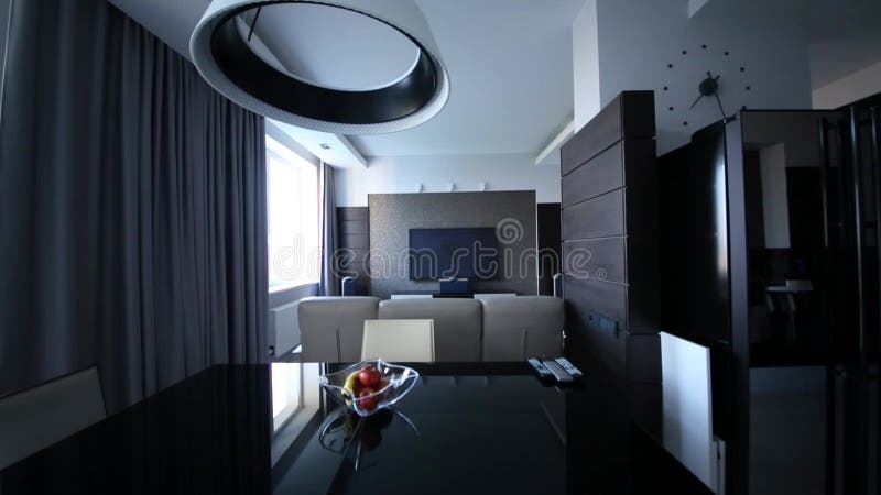 The Light Switches on and Off in a Room with a Stock Footage - Video of ...