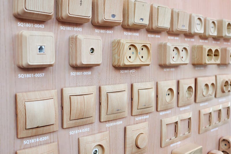 Light Switches and Sockets in Store Stock Photo - Image of energy ...