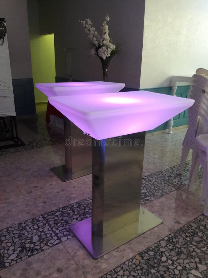 Light table led furniture stock photo. Image of cocktail - 96156070