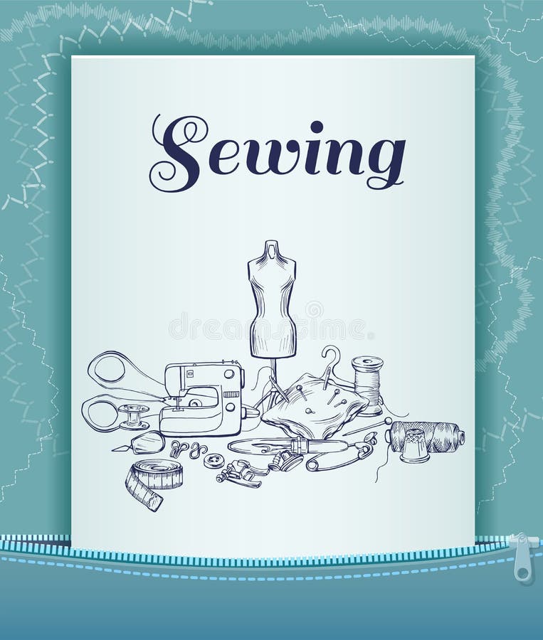 Light Tailoring Card Template Stock Vector - Illustration of decorative ...