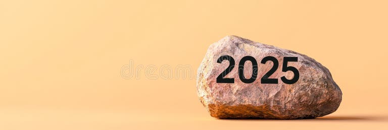 Light Tan Rock Symbolizing Future Year 2025 a Light Tan Bouldering Rock ...
