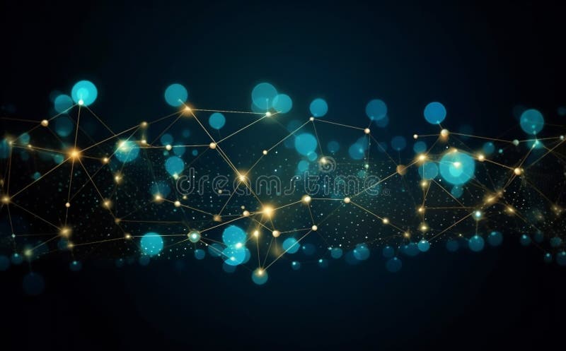 Connect Line Futuristic Ai Network Light Digital Cyberspace Background ...