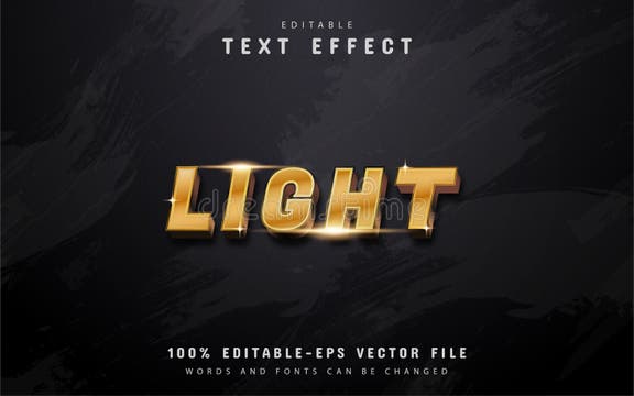 Light Text - Gold Gradient Text Effect Stock Vector - Illustration of ...