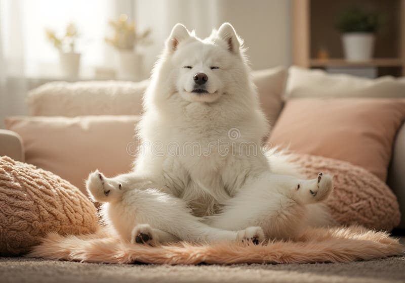 Dog Meditation Gentle Light Stock Photo - Image of spaniel, light ...