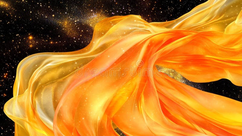 Light and Texture Unite in Abstract Golden Wave: a Symphony Stock Image ...