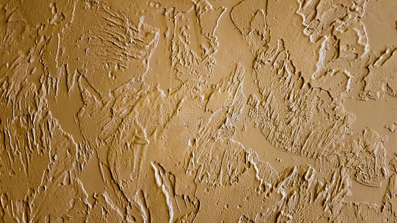 Light Textured Plaster As a Background. Decorative Plaster Effect on ...