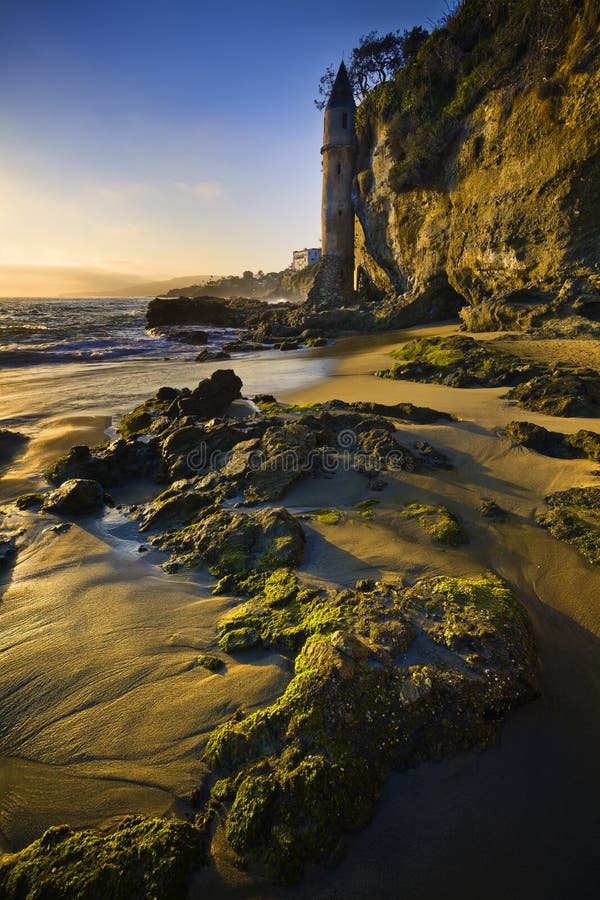 Light tower on the Beach stock photo. Image of waves - 26537588