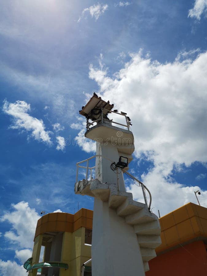 Light Tower at Bohol Sea Port Stock Photo - Image of steeple, light ...