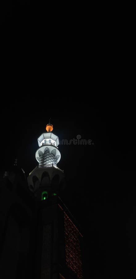 Ambience Light of the Tower in the Darkest Night Stock Photo - Image of ...