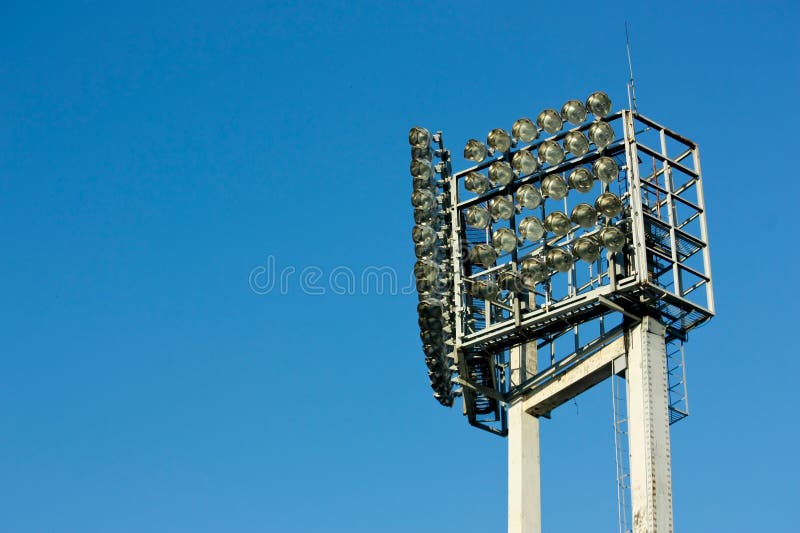Light Tower in Stadium stock image. Image of metal, architecture - 52008417
