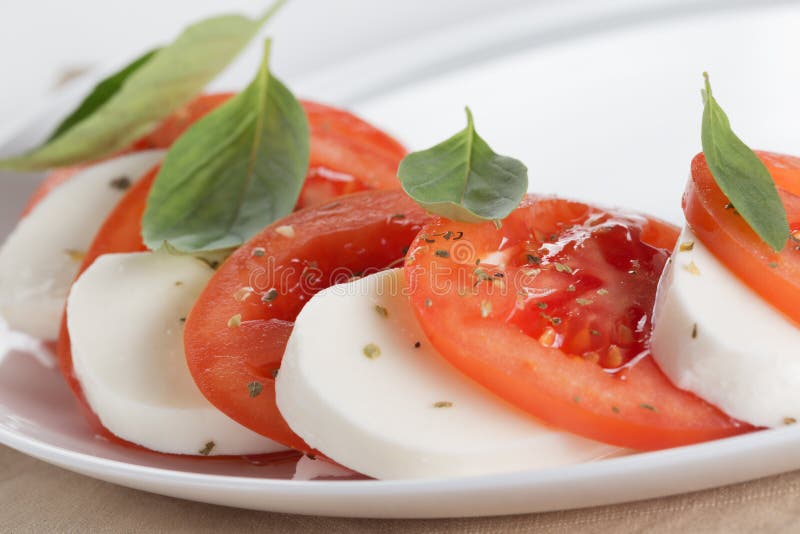Light Traditional Caprese Salad Stock Image - Image of leaf, appetizer ...