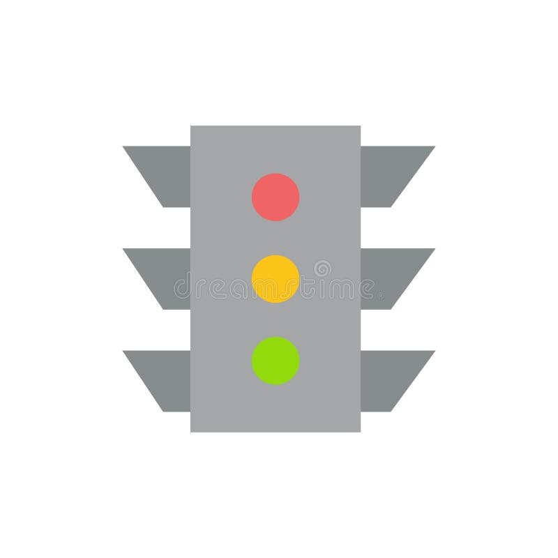 Light, Traffic, Signal, Navigation, Rule Flat Color Icon. Vector Icon ...