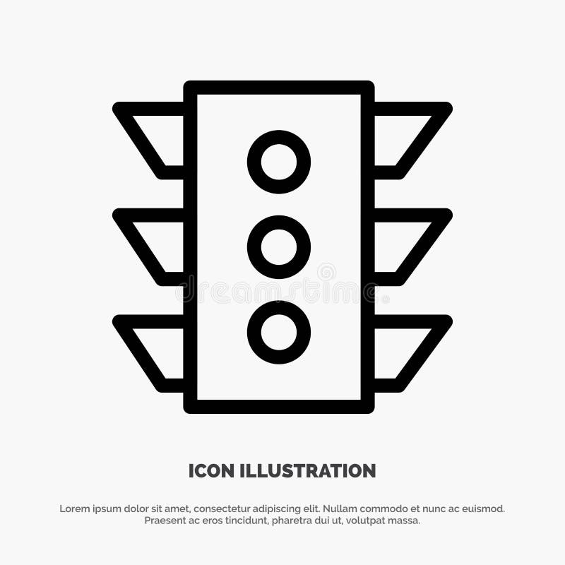 Light, Traffic, Signal, Navigation, Rule Line Icon Vector Stock Vector ...