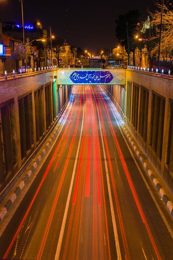 Light Trail on Motorway in Tehran Stock Image - Image of night, tehran ...