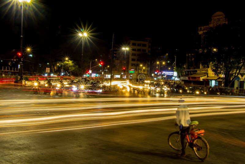 Light Trail editorial stock image. Image of beautiful - 140449874