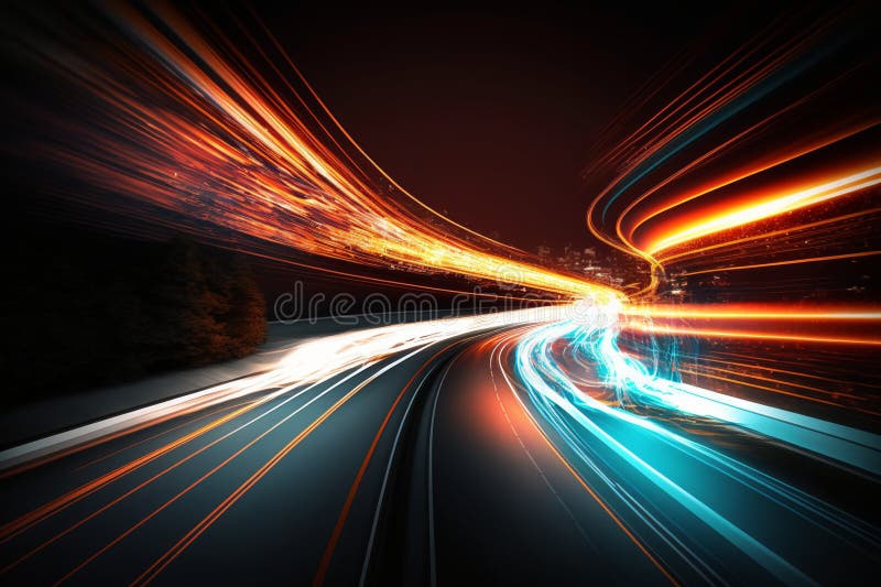 Light trails stock illustration. Illustration of lane - 272374784