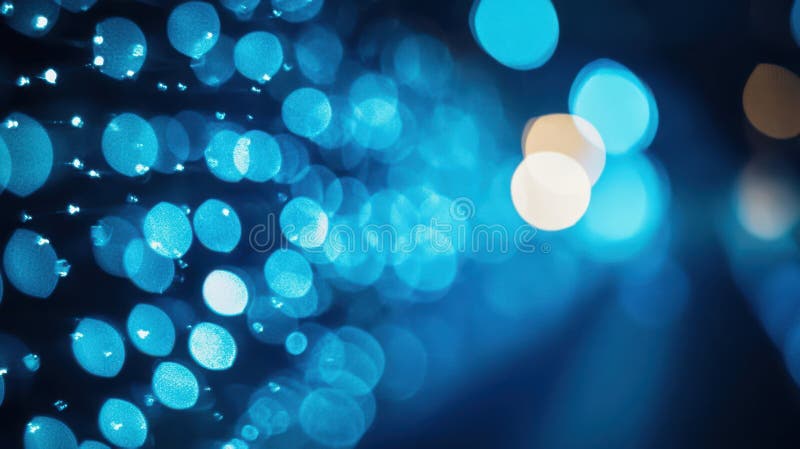 Light Trails in Blue Shades with Bokeh Effects Representing a Path To ...