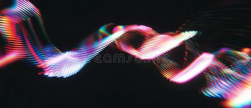 Light Trails Create Dynamic Musical Waves in an Abstract Design with ...