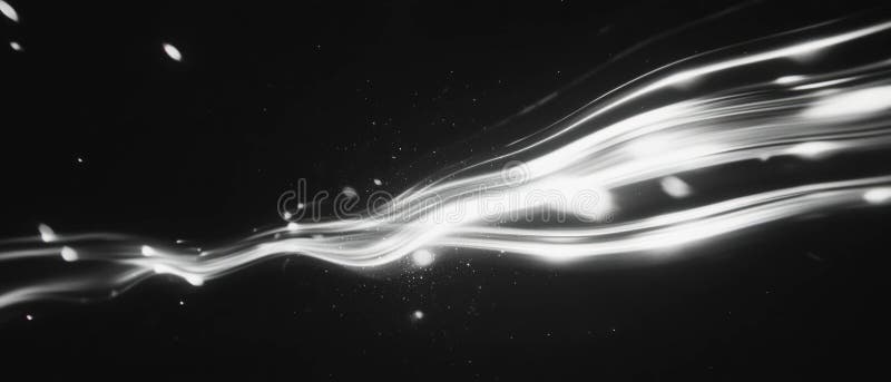 Light Trails Create a Dynamic Overlay Texture Against a Textured Black ...