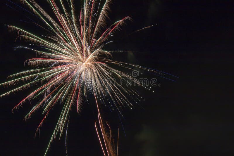 Fireworks on a Black Canvas Stock Photo - Image of illuminating ...