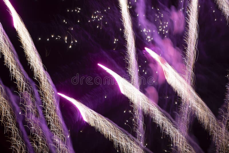 Light Trails from the Fireworks Stock Photo - Image of outdoors ...