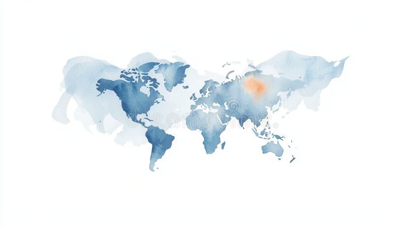 Light Trails Flowing Over a World Map Representing Global Communication ...