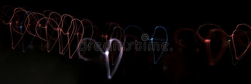 Light Trails Heart Shape - Colors of Light Stock Image - Image of ...