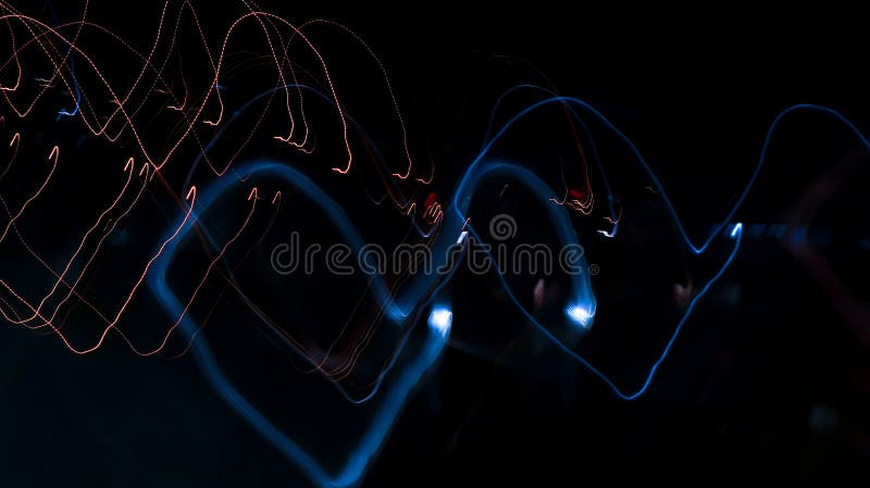Light Trails Heart Shape - Shapes of Light Stock Photo - Image of ...