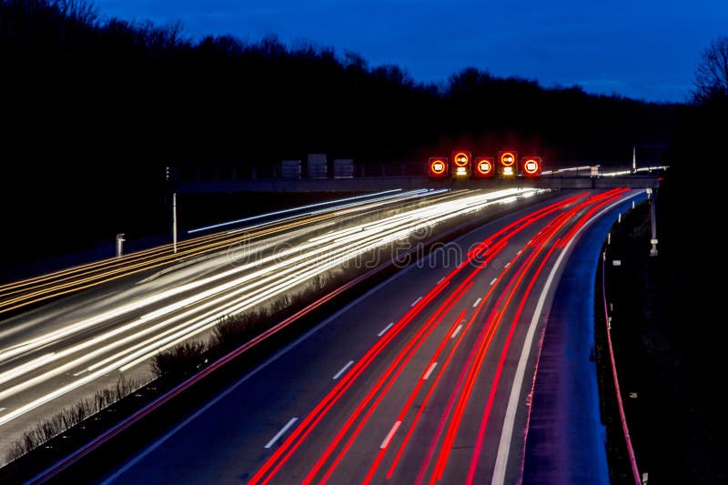 Traffic at night stock image. Image of passing, darkness - 30297305