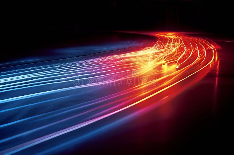 Light Trails a Luminogram Tracing the Path of a Fast Serve Creat Stock ...