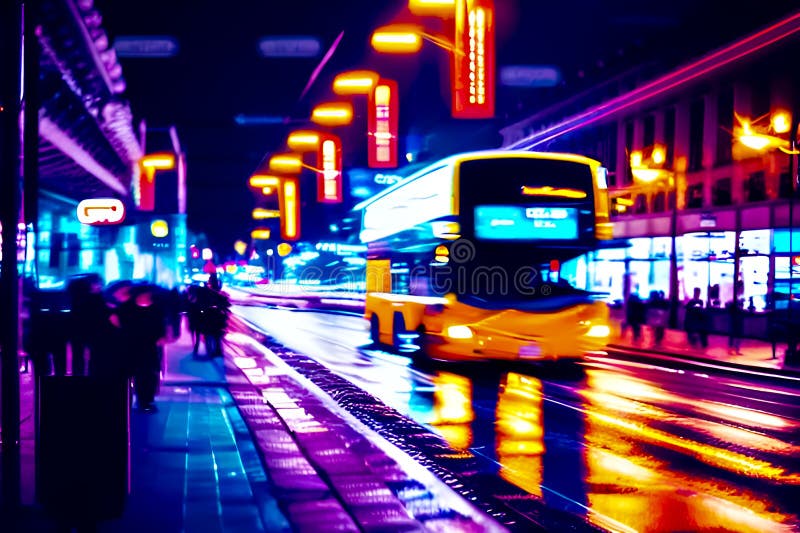 The Light Trails on the Modern Building Background in Shanghai China ...