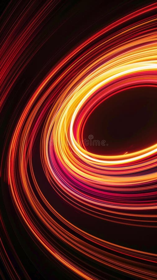 Light Trails in Spiral Shape on a Dark Background, Abstract Motion ...