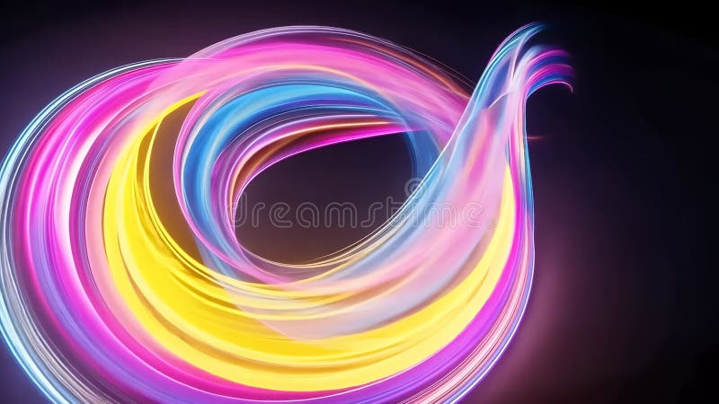 Vibrant Light Trails an To Form Symbol Infinity Intertwining Against a ...