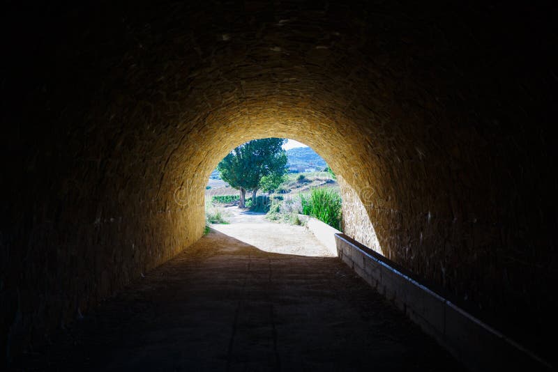 Light in a tunnel stock image. Image of life, black, contrast - 84874311