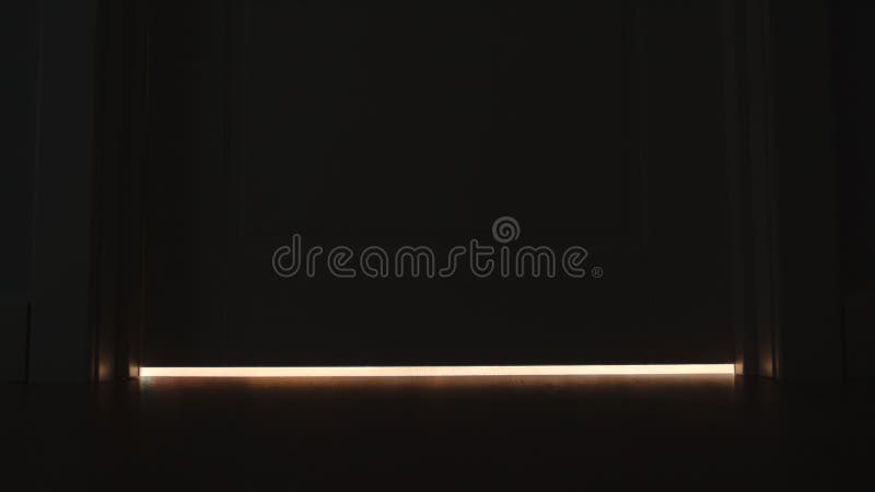 Light Under a Door at Home in the Night Stock Image - Image of door ...
