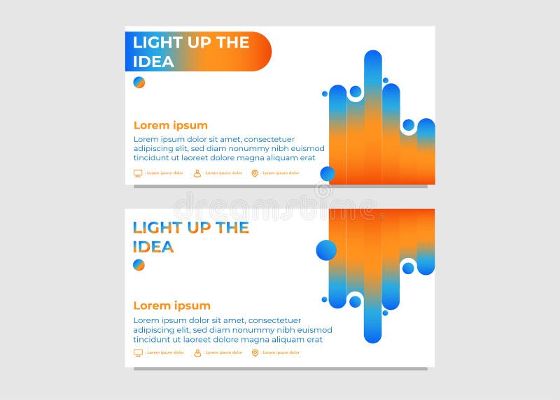 Light Up the Idea Web Banner Template Stock Vector - Illustration of ...