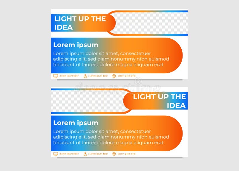 Light Up the Idea Web Banner Template Stock Vector - Illustration of ...