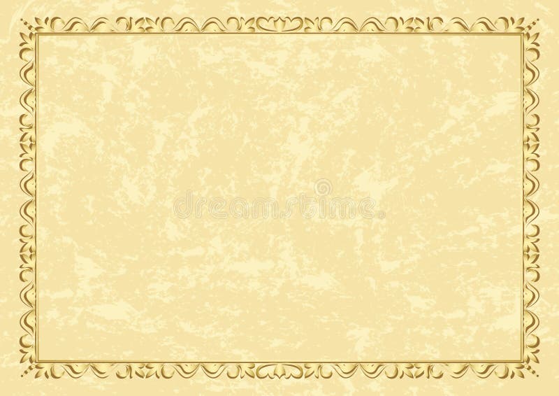Golden certificate stock vector. Illustration of achievement - 55935834