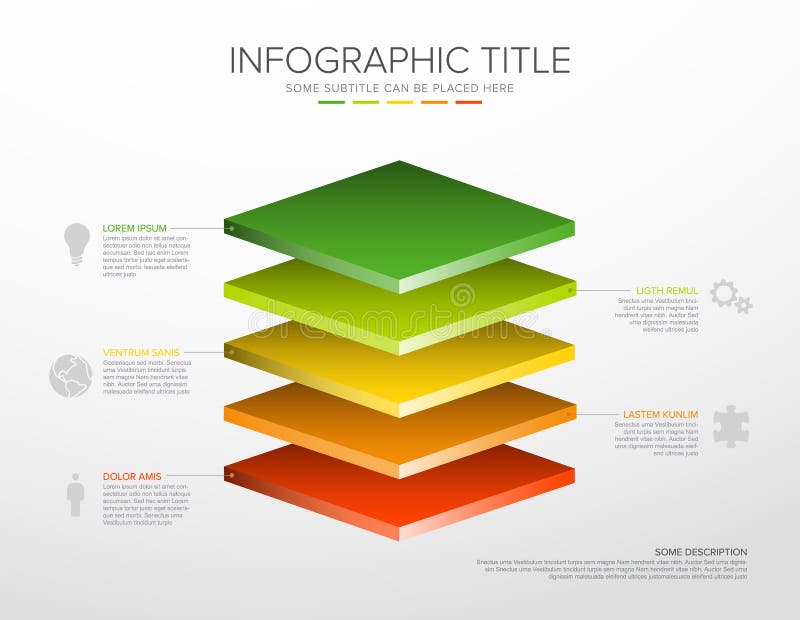 Light Vector Infographic Layers Desks Template Stock Vector ...